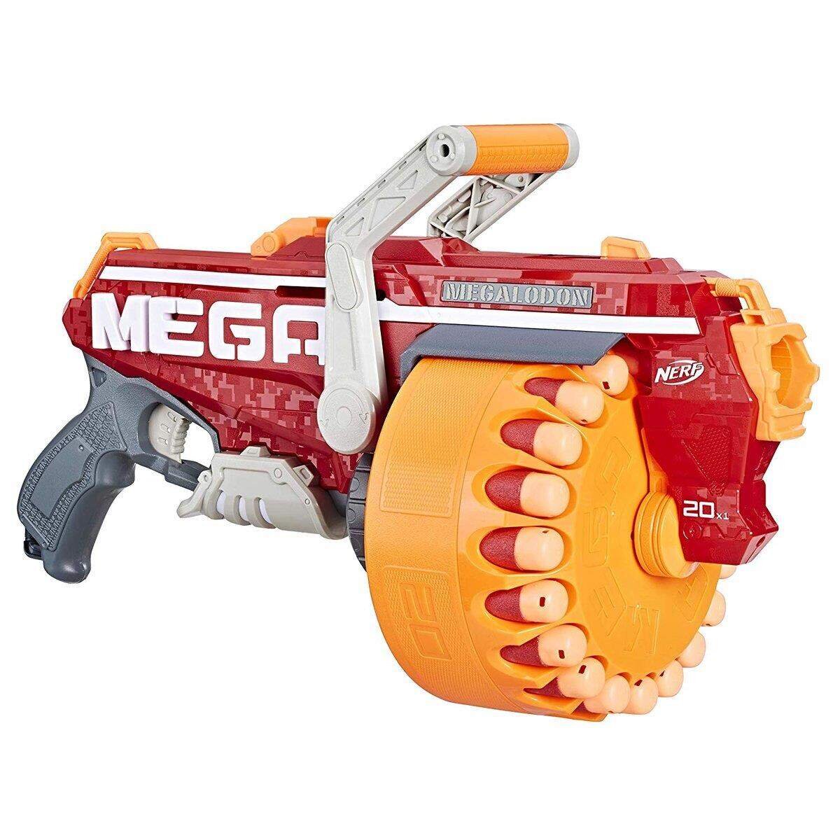 Nerf N-Strike Megalodon Blaster mit 20 Mega Whistler Darts – Die ...